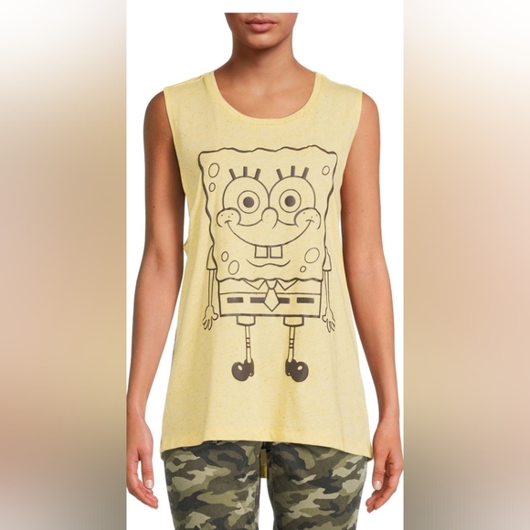 Nickelodeon | Tops | Nickelodeon Spongebob Squarepants Speckle Yellow ...